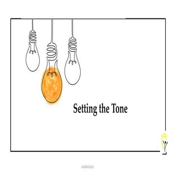 Setting the Toneفكرة | PPT