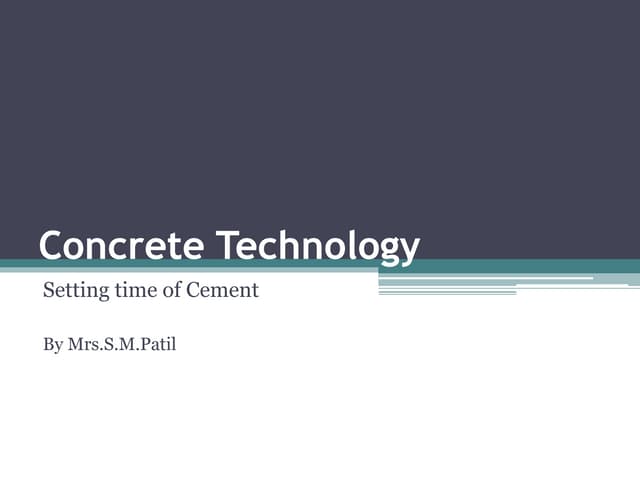 Experiment no 03 setting time of cement. | PDF