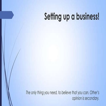 Setting up a business | PPT