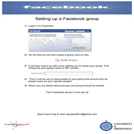 Setting up a facebook group help sheet | PDF | Social Networking | Internet