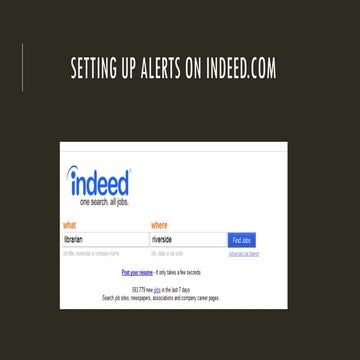 How to create job alerts on indeed.com