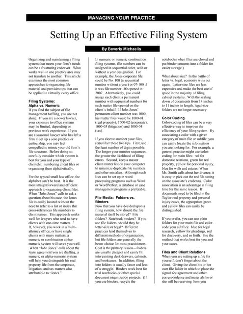 Filing and indexing | PPTX