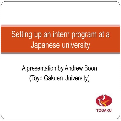 Setting Up An Intern Program | PPT