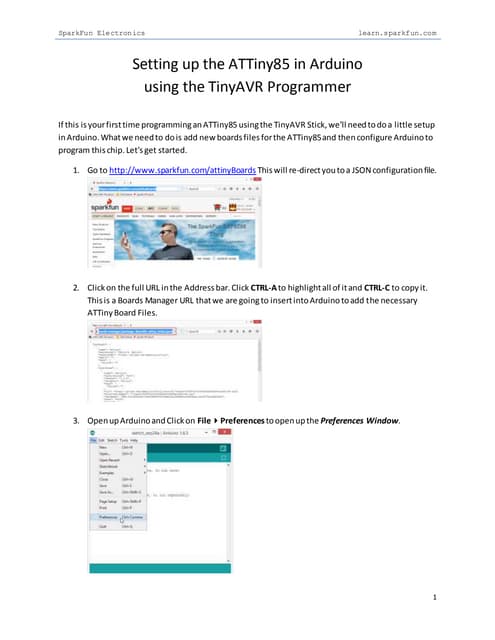 Setting up the Arduino ATTiny | PDF Setting up the Arduino ATTiny | PDF