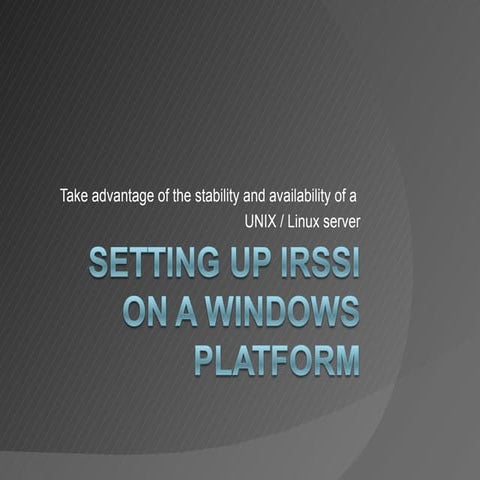 Setting Up Irssi | PPT