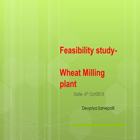 Setting up wheat milling plant uae | PPTX