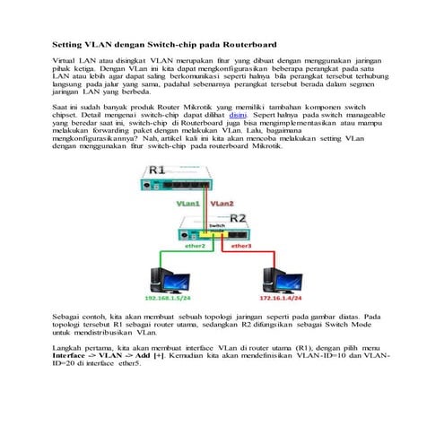 Setting vlan dengan switch | PDF
