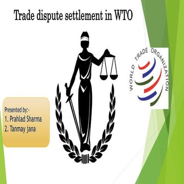 dispute settlement in WTO | PPTX