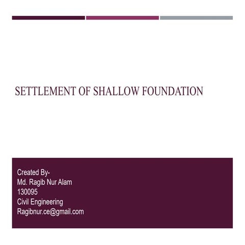 Settlement of Shallow Foundations | PDF