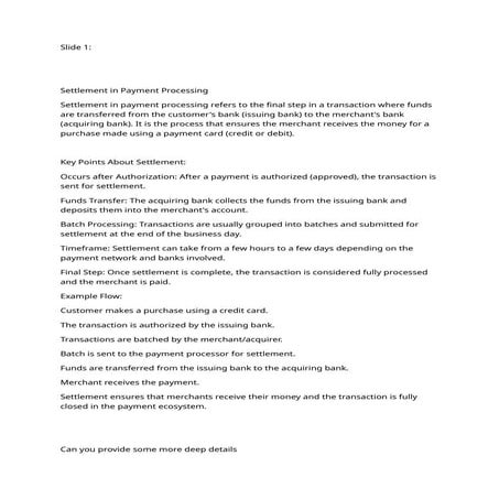 EPS Role in network Settlement And Reports | DOCX