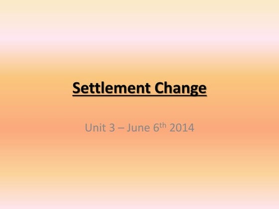 Types of settlement | PPTX