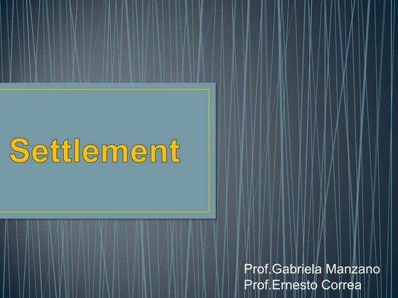 Settlement patterns | PPT