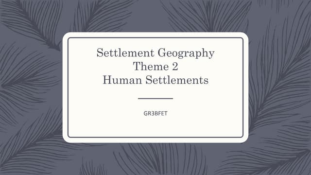 Types of settlement | PPTX