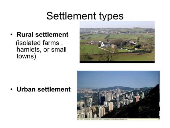 Settlement Patterns | PPT