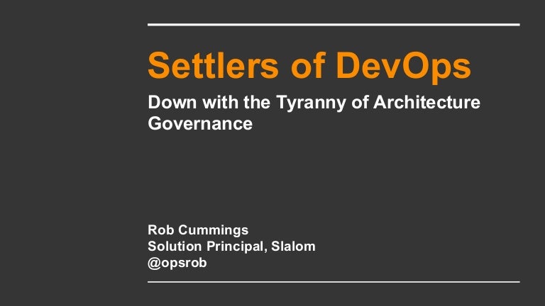 Settlers of DevOps - DevOpsDays Boston 2017