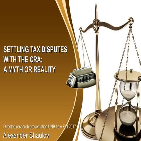 Settling tax disputes | PPTX