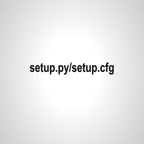 Setup Pysetup Cfg