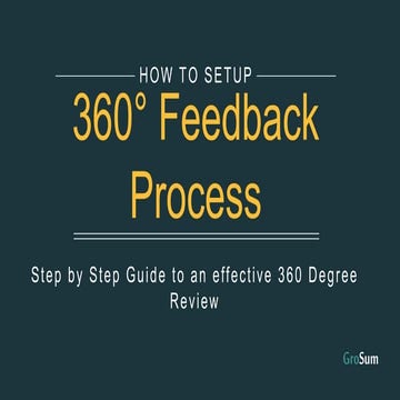 How to Setup 360 Degree Feedback Process | PPT