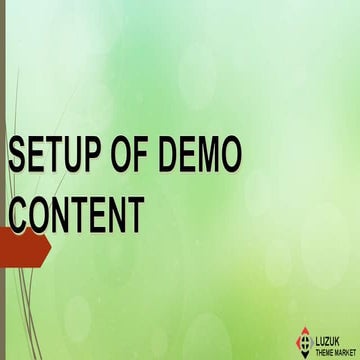 Setup of demo content | PPTX