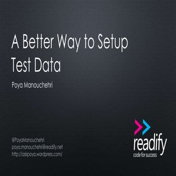 Setup Testdata Ppt