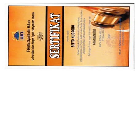 Setyo nugroho sertifikat litigasi | PDF