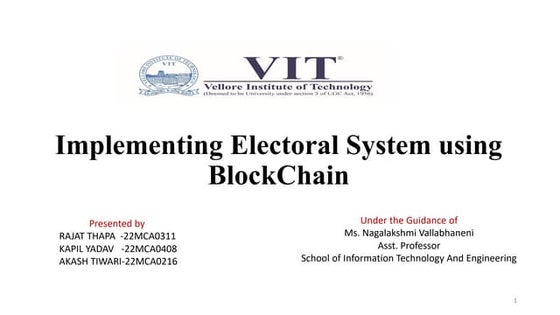 Blockchain-Based Voting System.pptx | Business | Business and Finance