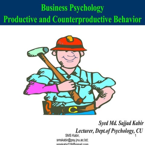 Productive and Non-productive Behavior | PPT