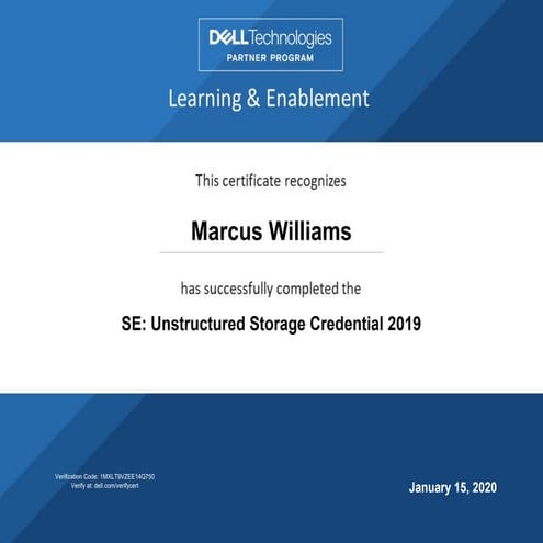 SE: Unstructured Storage Credential 2019 | PPT