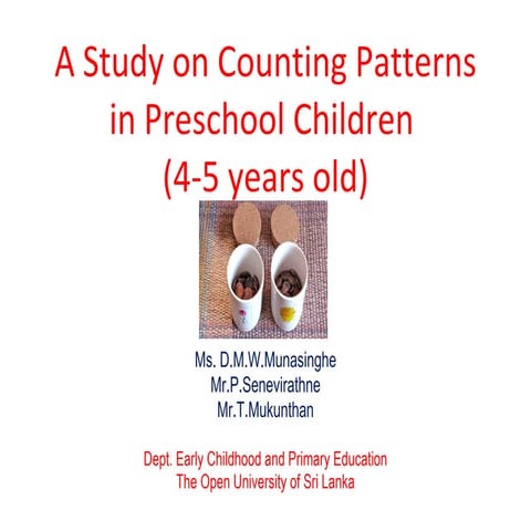 A study on Children's counting patterns | PPT | Daycare and Pre-School ...