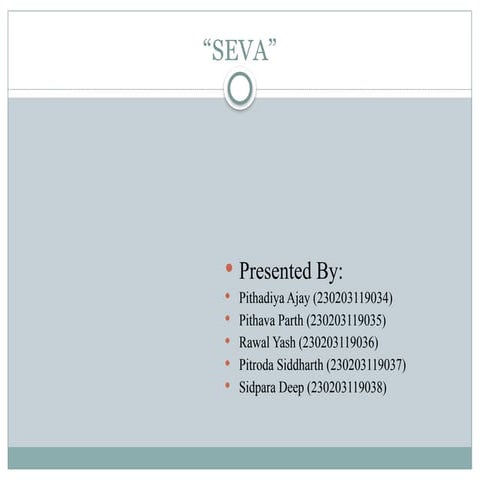 seva for self service and regards to your pptx | PPTX