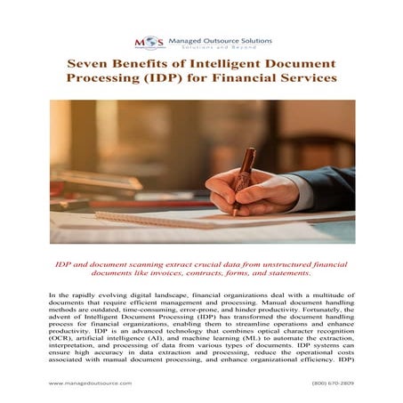 Seven Benefits of Intelligent Document Processing (IDP) for Financial ...