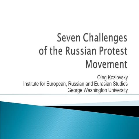 Seven Challenges of the Russian Protest Movement | PPT