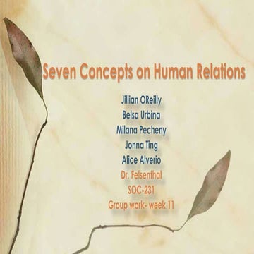 Seven concepts on human relations group (1) | PPT