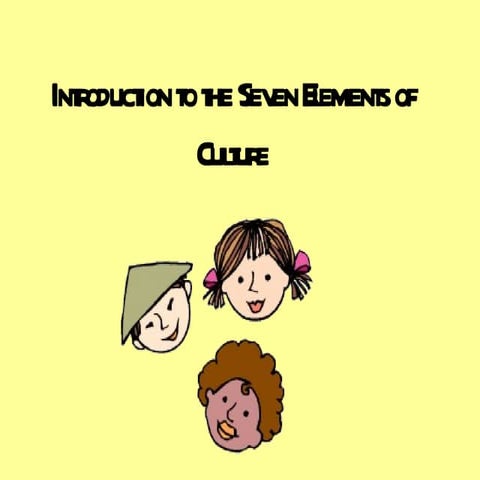 7 Elements Of Culture | PPT