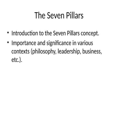 Seven_Pillars_Presentation wisdom, integrity | PPTX