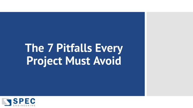 Seven Pitfalls Every Project Must Avoid Ppt