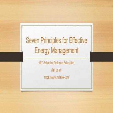 Principles for Effective Energy Management | PGDM Courses | MIT School ...