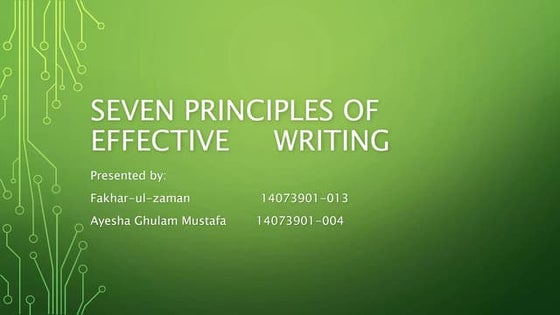 Elements of Effective writing | PPT
