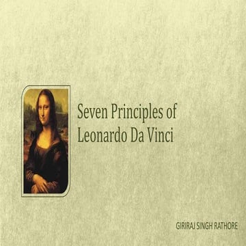 Seven principles of leonardo da vinci | PPTX