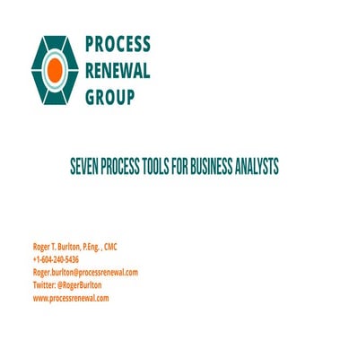 Seven Process Tools for Business Analysts | PDF