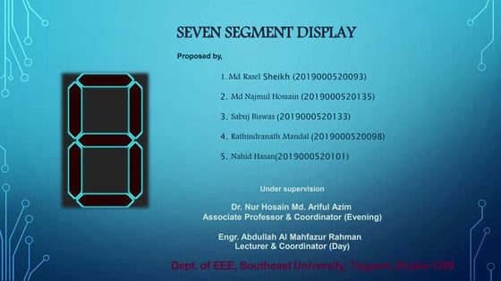Seven Segment Display | PPT