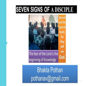 Seven Signs of a Disciple | PPT