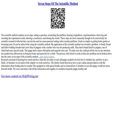 Seven Steps Of The Scientific Method | PPT