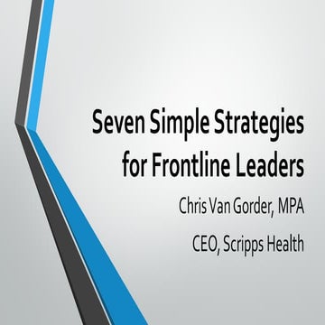 Seven strategies for frontline leaders | PPT