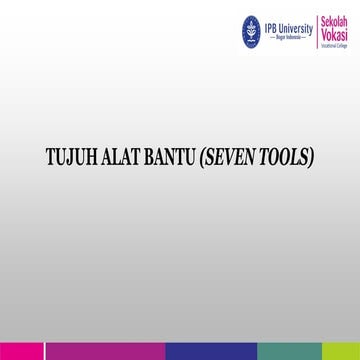 SEVEN TOOLS 2024_JMP_ SV- IPB UNIVERSITY | PDF