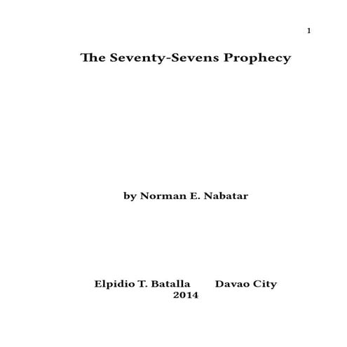 Seventy sevens | PDF | Christianity | Religion & Spirituality