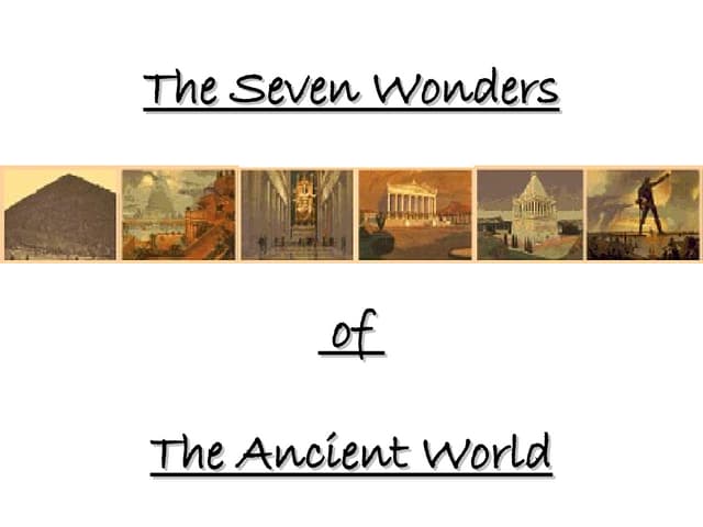 7 wonders of Ancient world | PDF