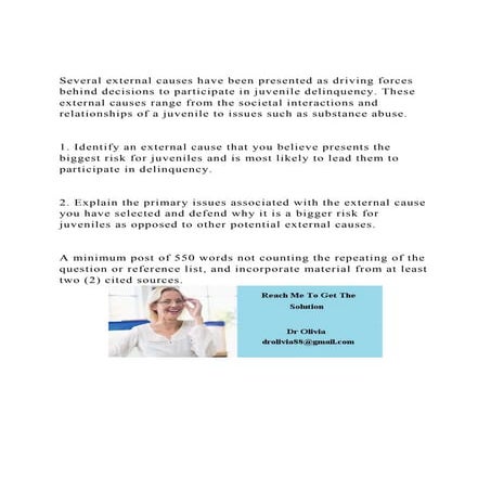 Several external causes have been presented as driving forces be.docx