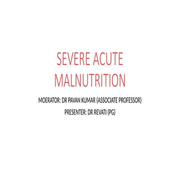 severe acute malnutrition.pptx imp topic | PPT