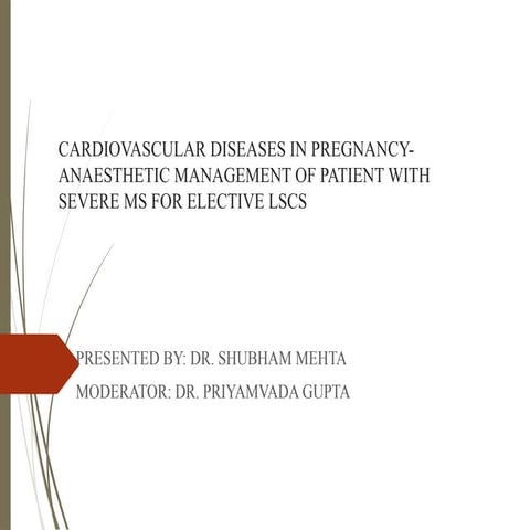severe mitral stenosis - presentation .. | PPTX